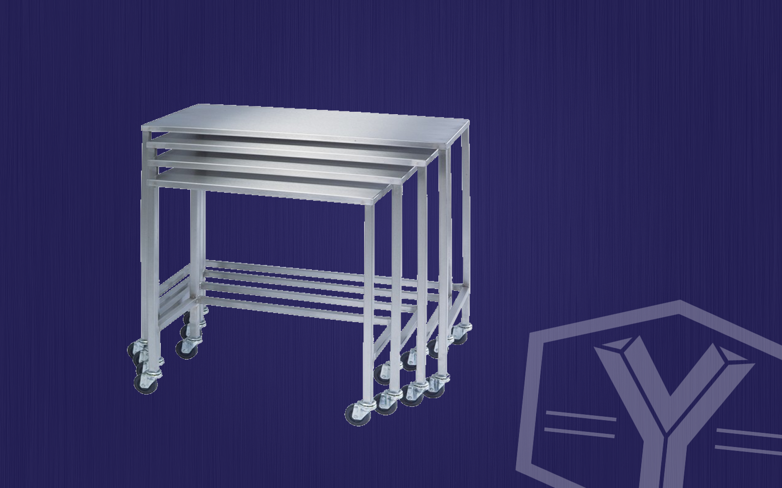 Nesting Rolling Stainless Utility Tables | Yankee Supply Nesting Rolling Stainless Utility Tables | Yankee Supply